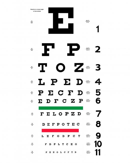 What Is An Eye Chart Test with Pictures 